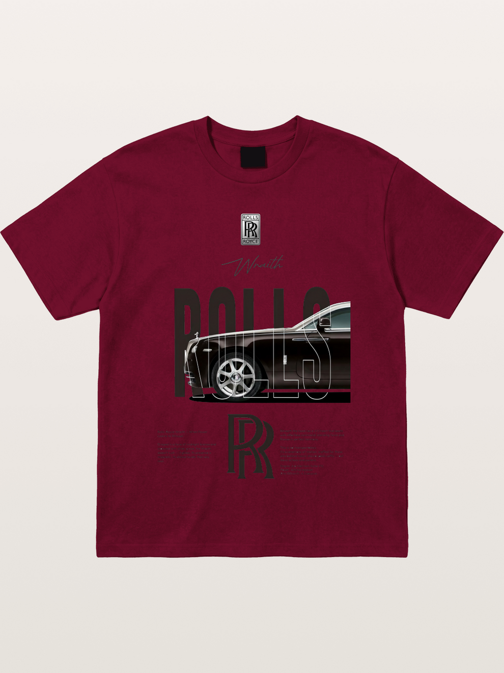 Rolls Royce Wraith Typography Gildan T-shirt – QINK
